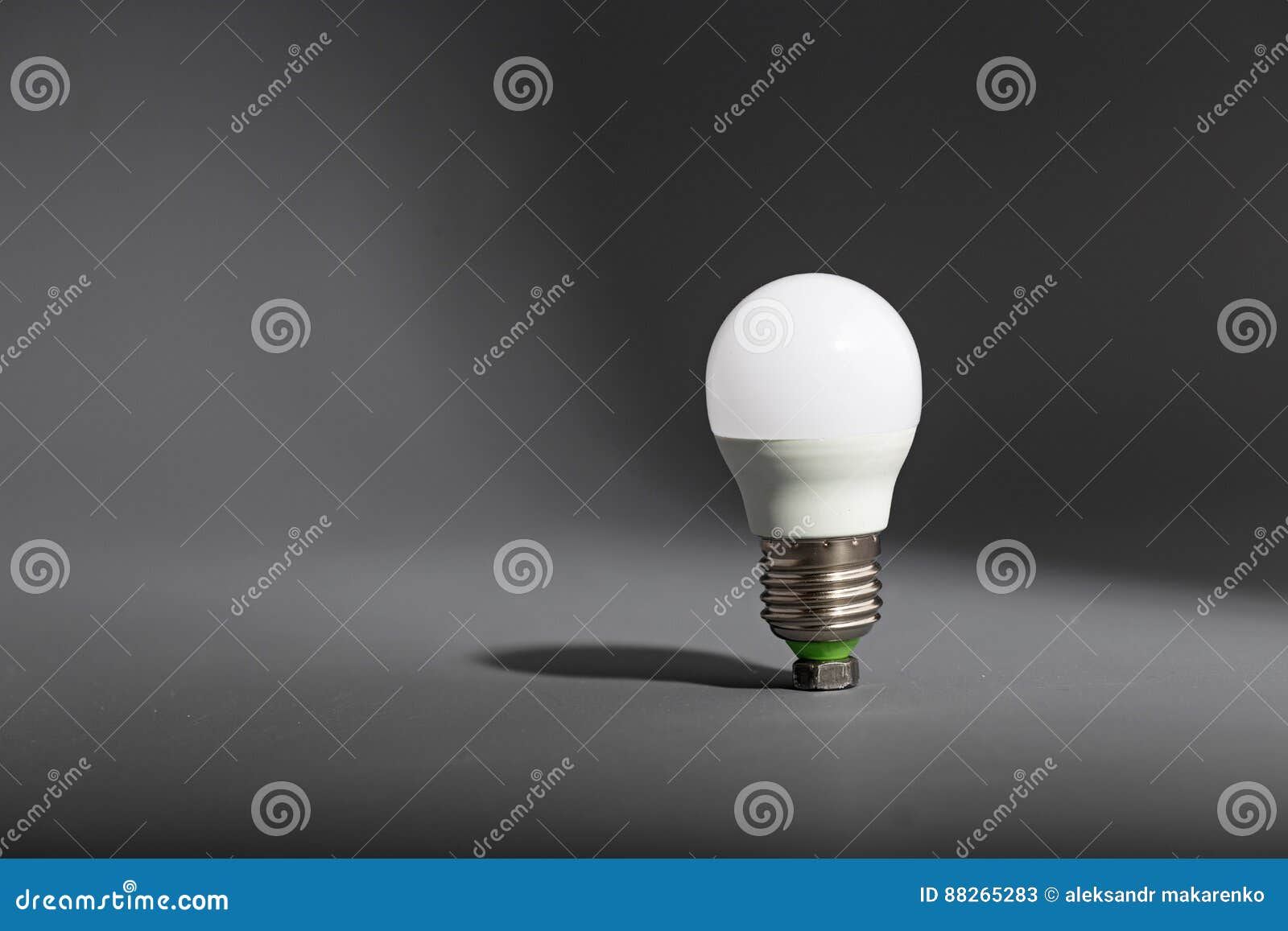 Electric Light Bulb on a Gray Background Stock Image - Image of glass ...