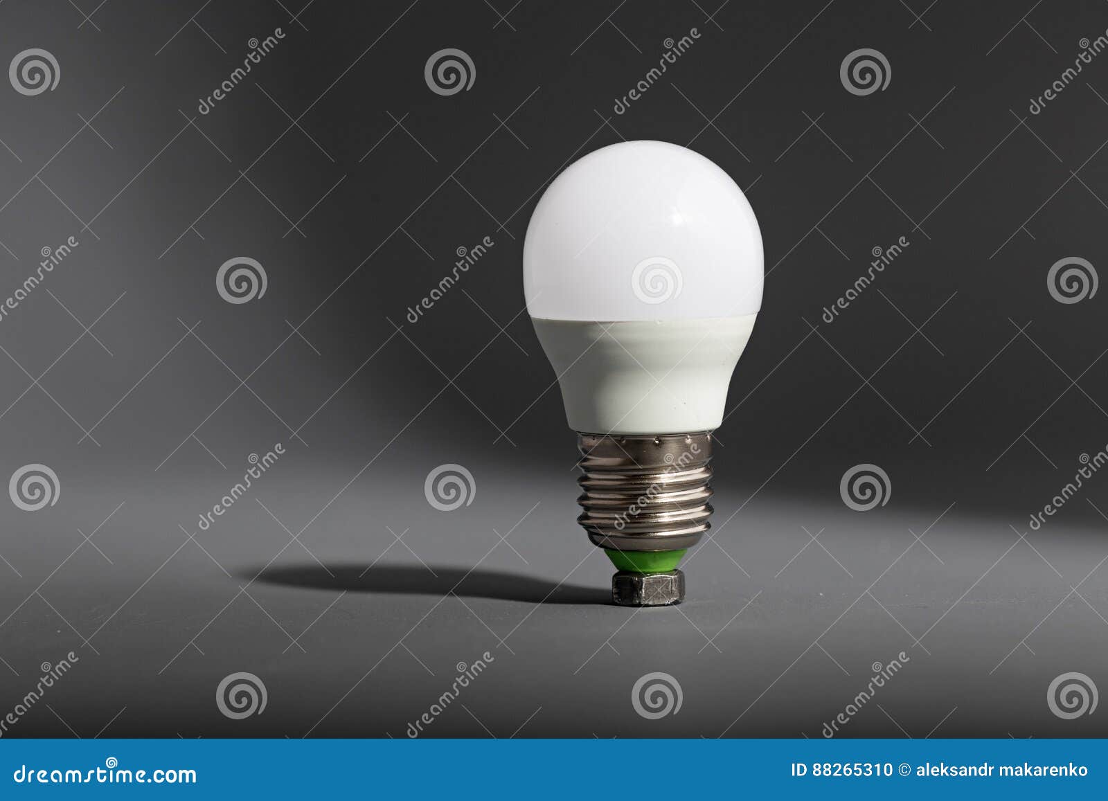 Electric Light Bulb on a Gray Background Stock Photo - Image of bulb ...