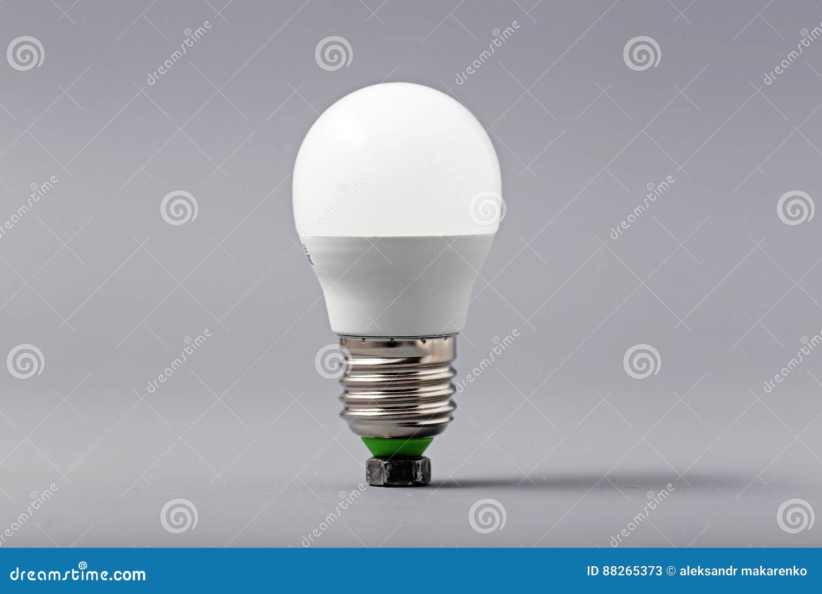 Electric Light Bulb on a Gray Background Stock Image - Image of ...
