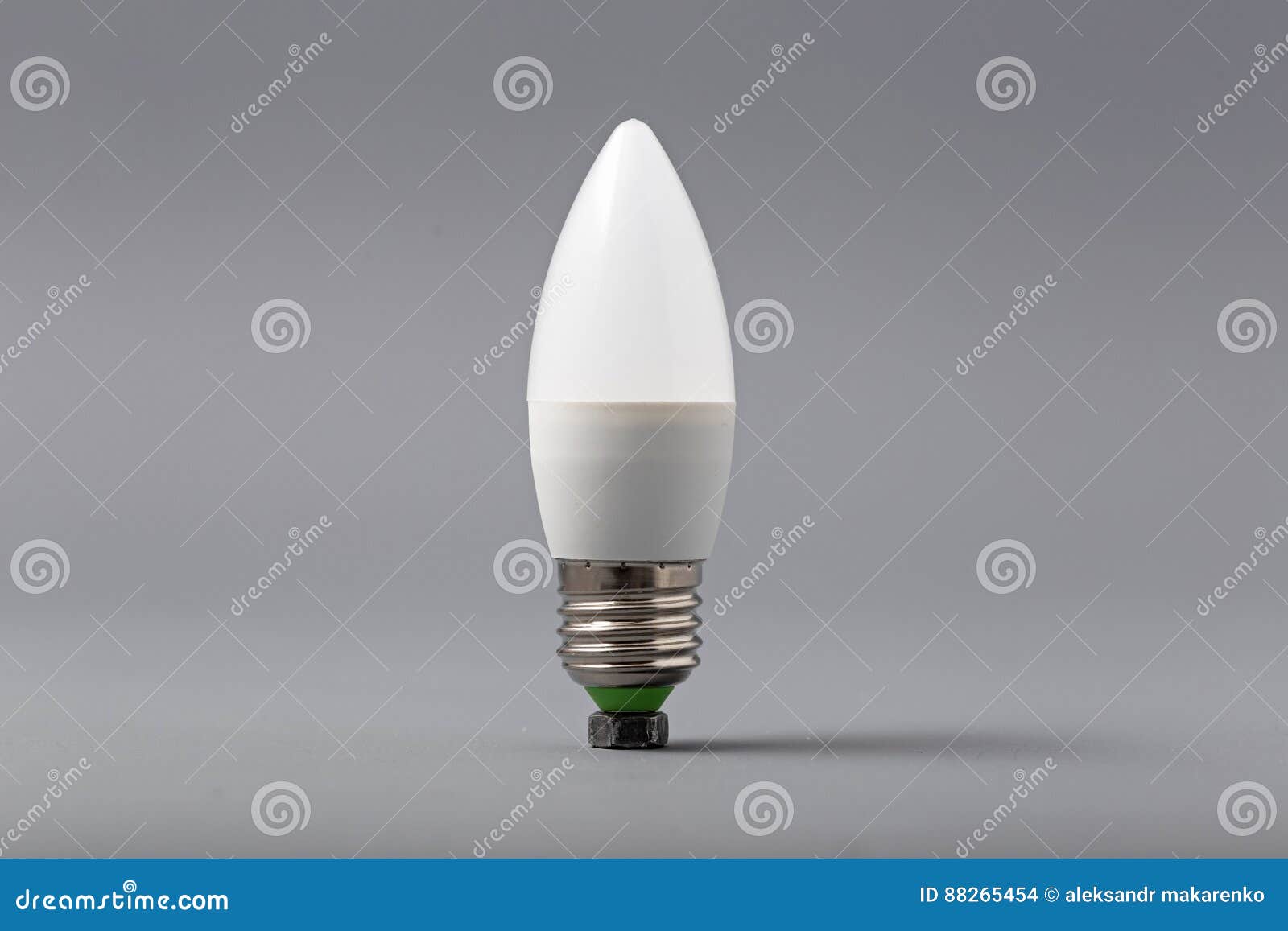 Electric Light Bulb on a Gray Background Stock Photo - Image of blue ...