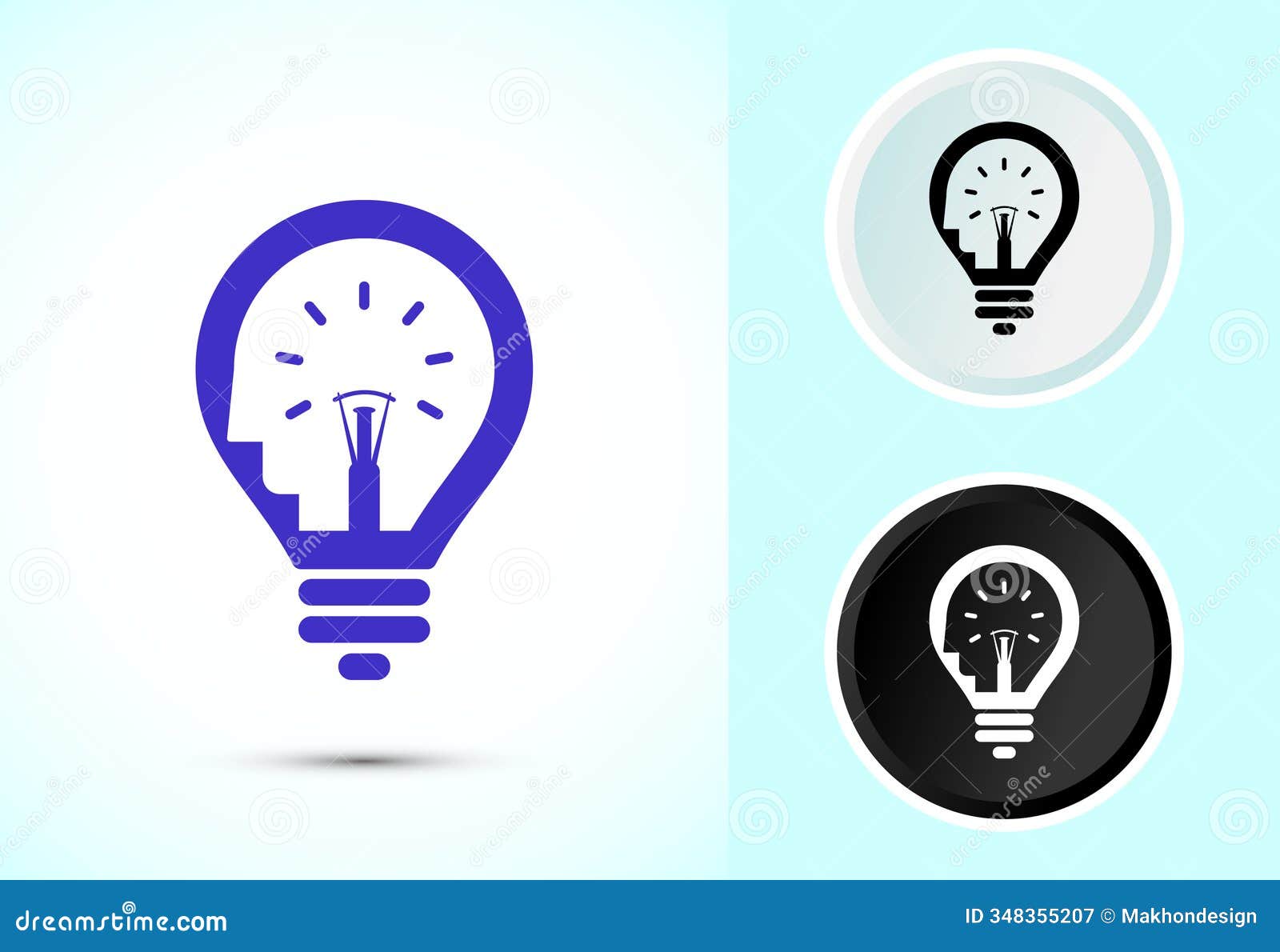 Electric Light Bulb Icon Design Illustration, Creative Idea Icon Stock ...