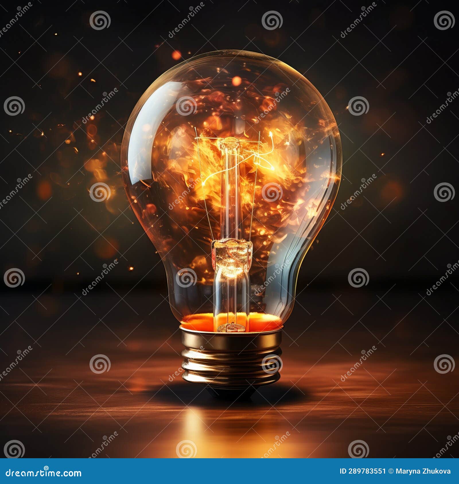 Electric Light Bulb on a Plain Background. Concept: Symbol of Ideas and ...