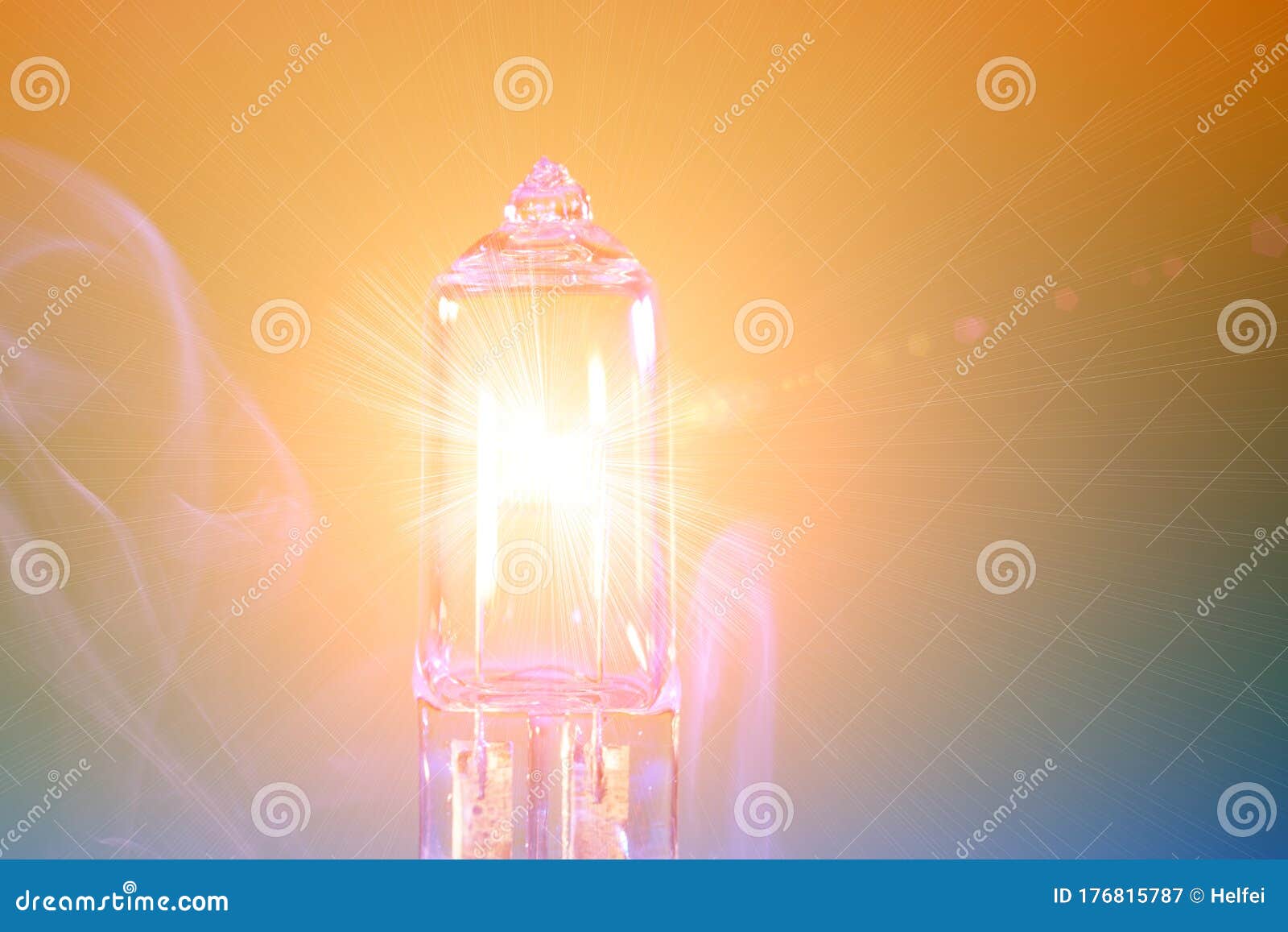Electric Light Bulb with Smoke Photographed in the Studio Stock Image ...
