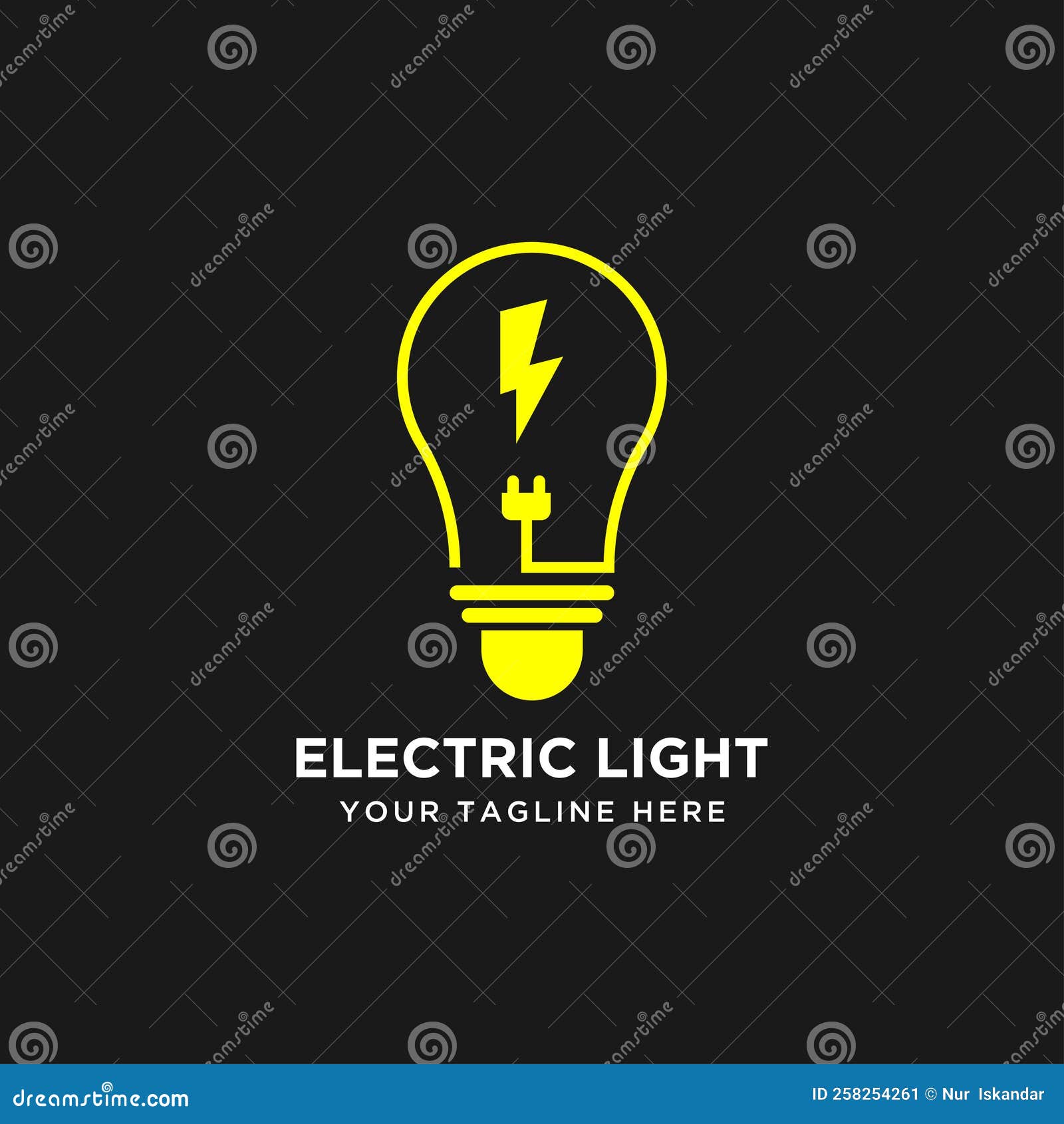Electric Light Logo Idea Design Template Stock Vector - Illustration of ...