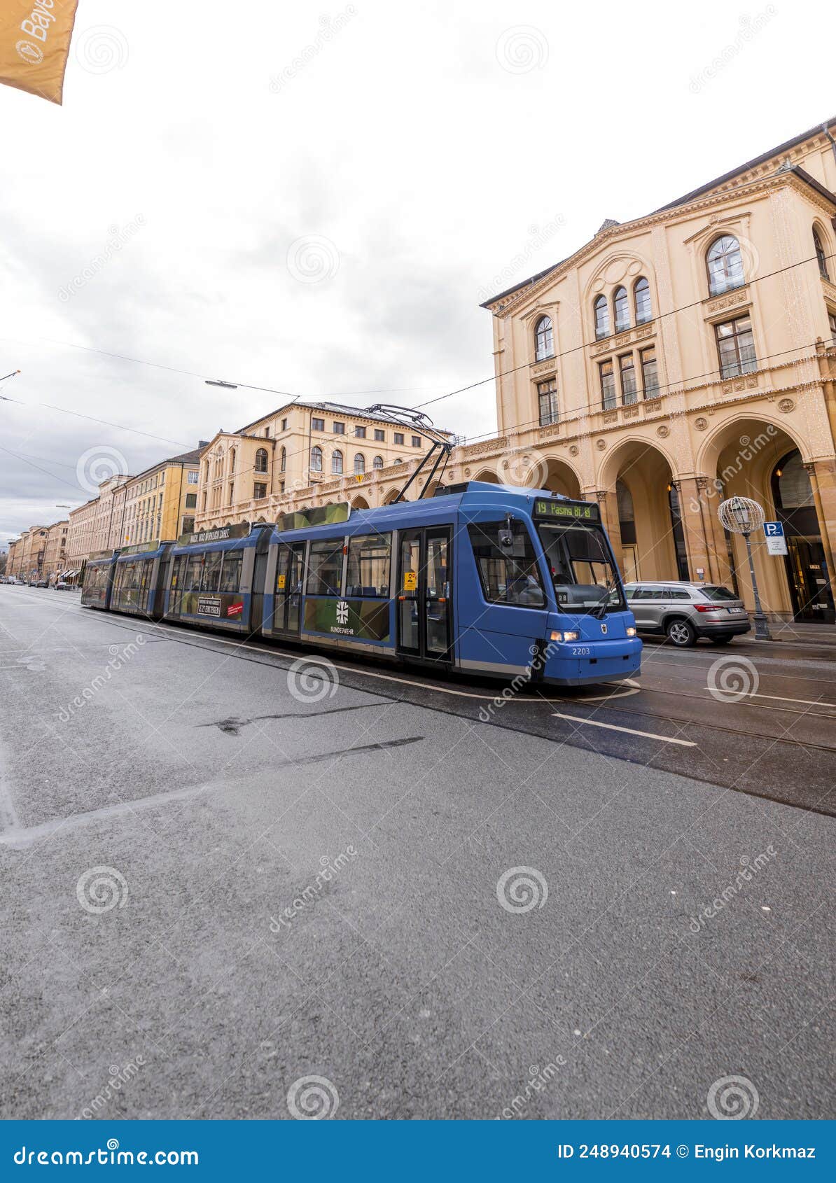 Electric Light Rail Tram in Munich, Germany Editorial Stock Image ...