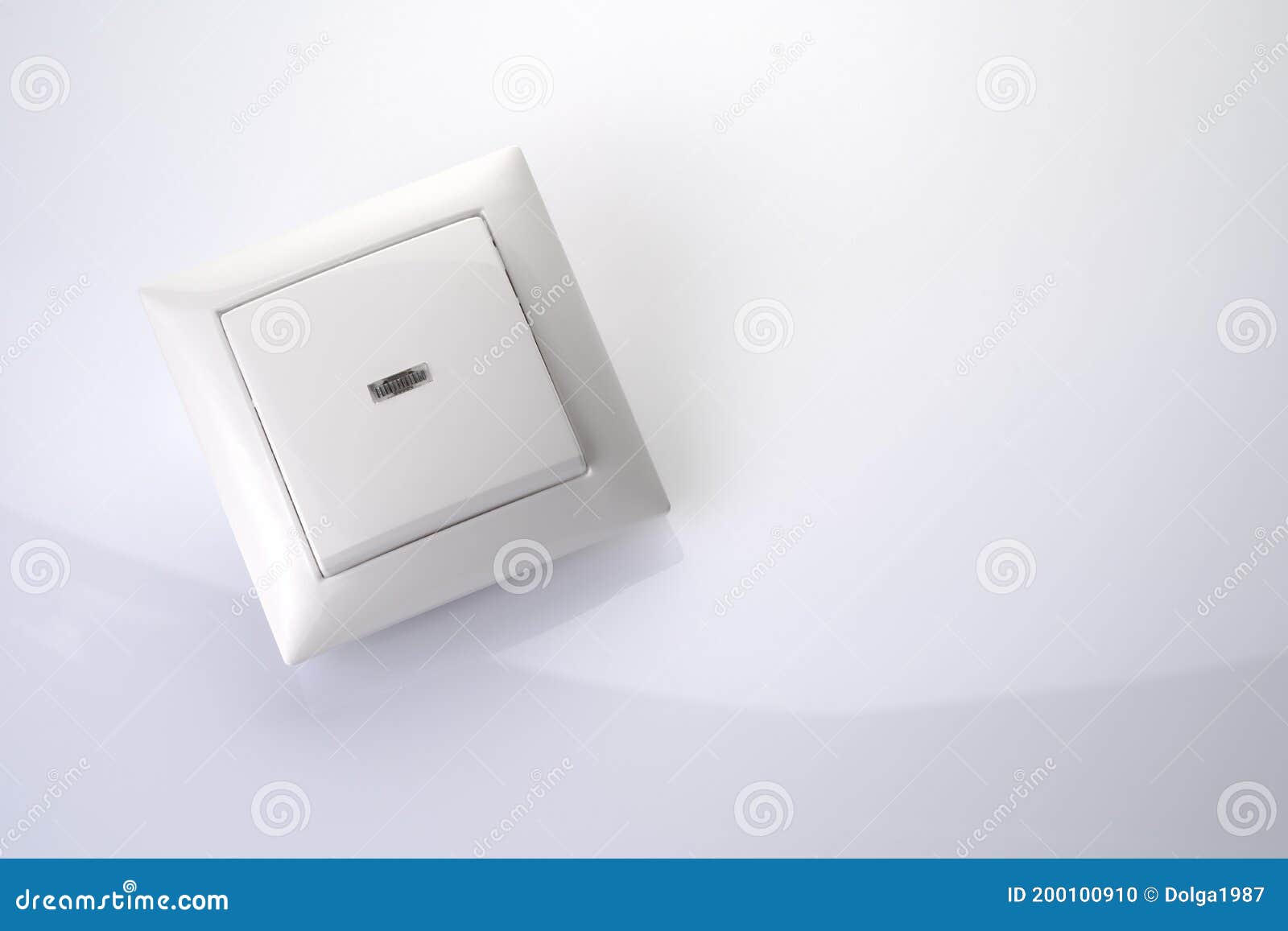 Electric Light Switch on a Light Background. Stock Photo - Image of ...