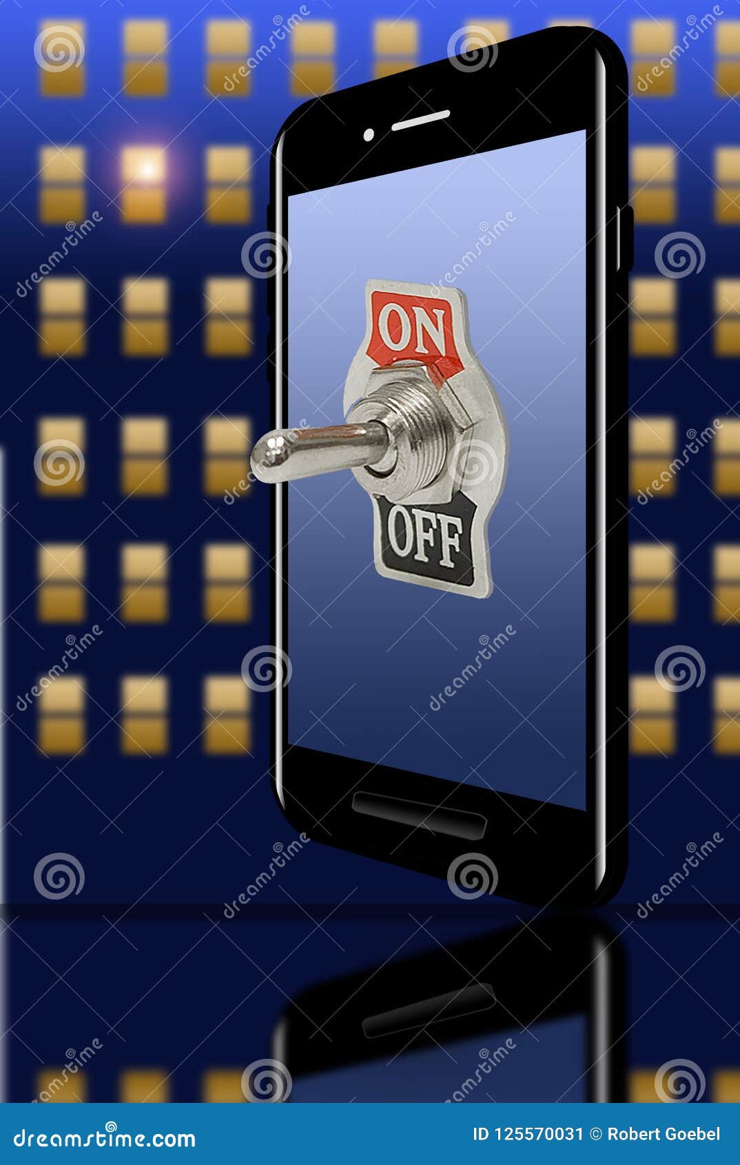 An Electric Light Switch on a Cell Phone Follows the Theme of Using a ...