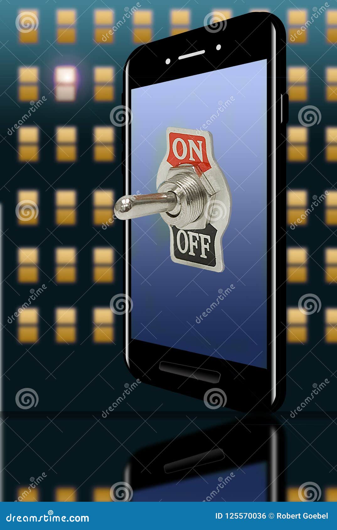 An Electric Light Switch on a Cell Phone Follows the Theme of Using a ...