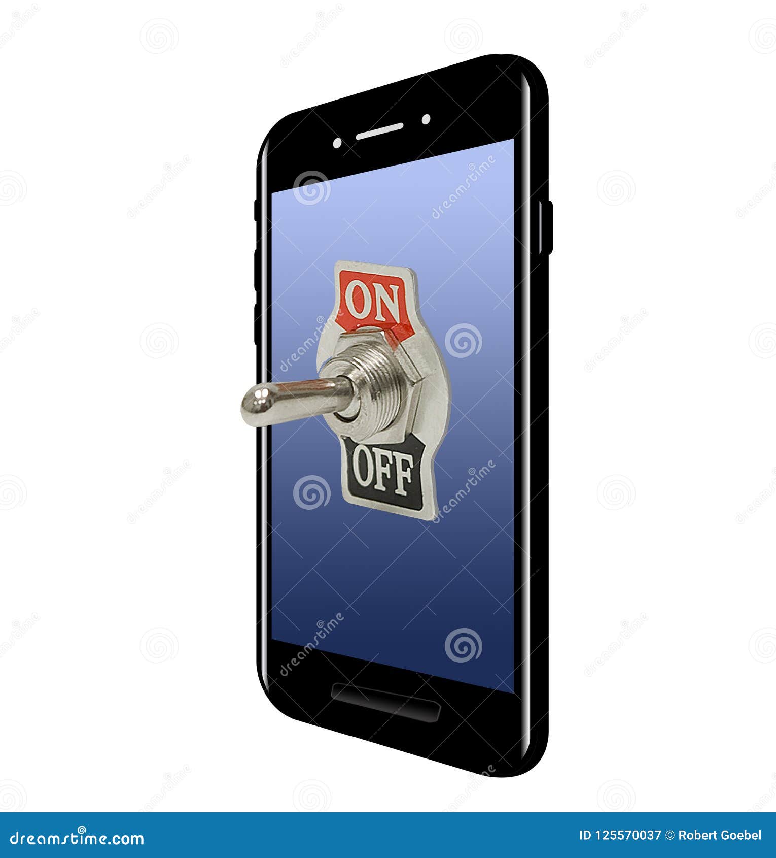 An Electric Light Switch on a Cell Phone Follows the Theme of Using a ...