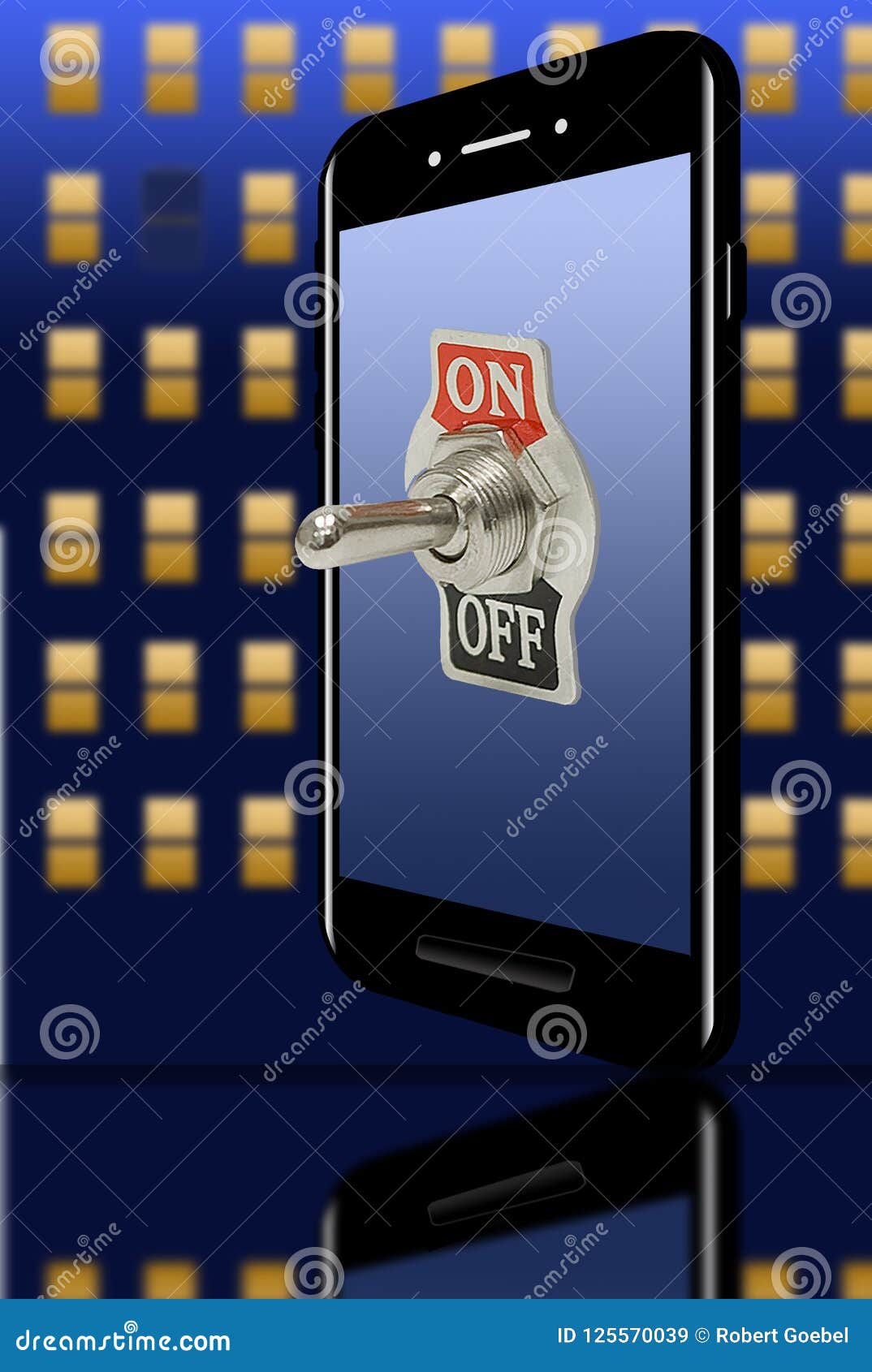 An Electric Light Switch on a Cell Phone Follows the Theme of Using a ...