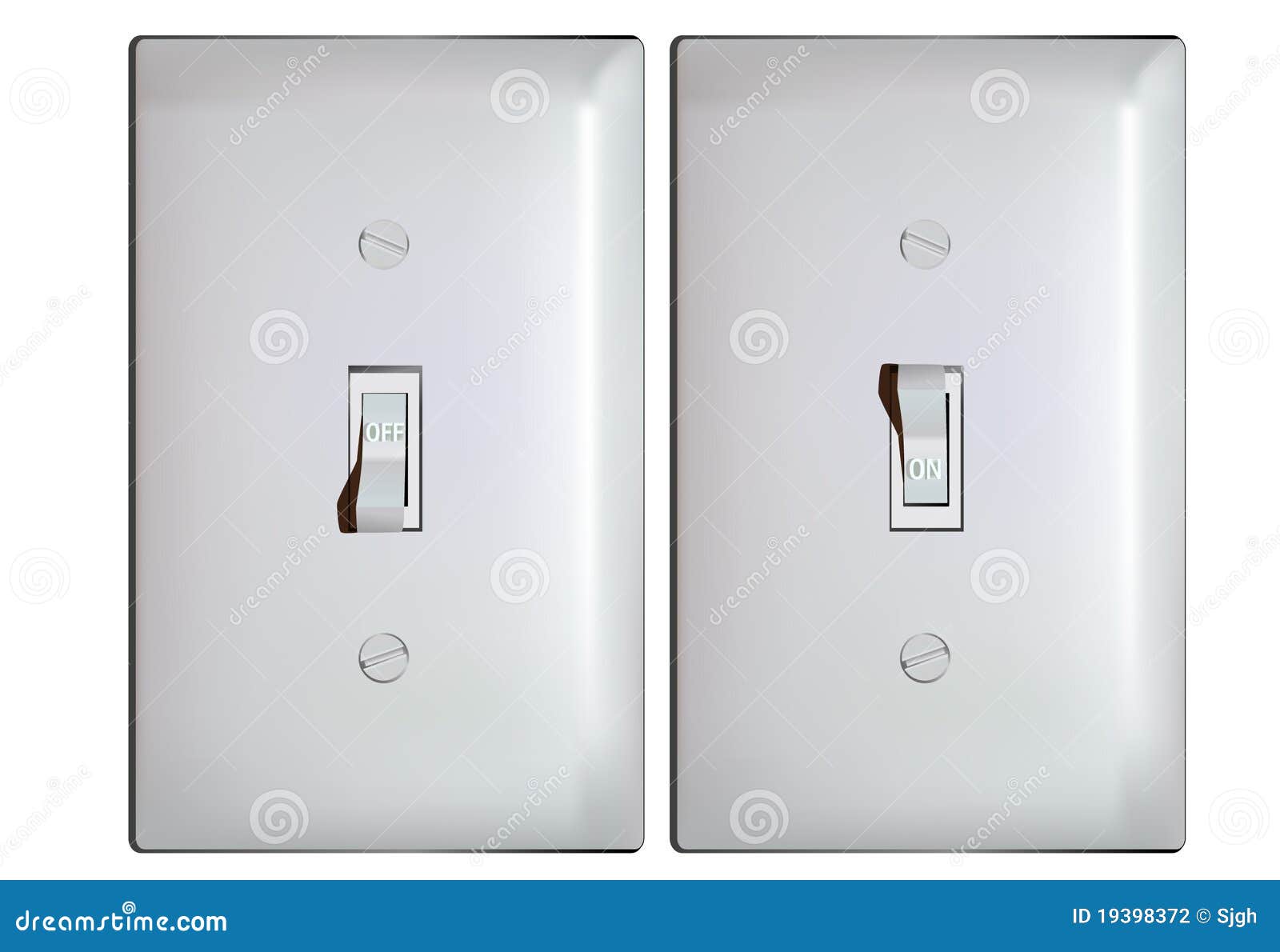 Electric Light Switch in on and OFF Positions Stock Vector ... Electric Light Switch in on and OFF Positions Stock Vector ...