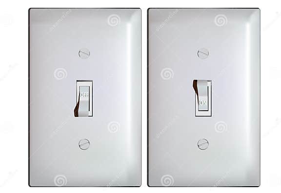 Electric Light Switch in on and OFF Positions Stock Vector ...