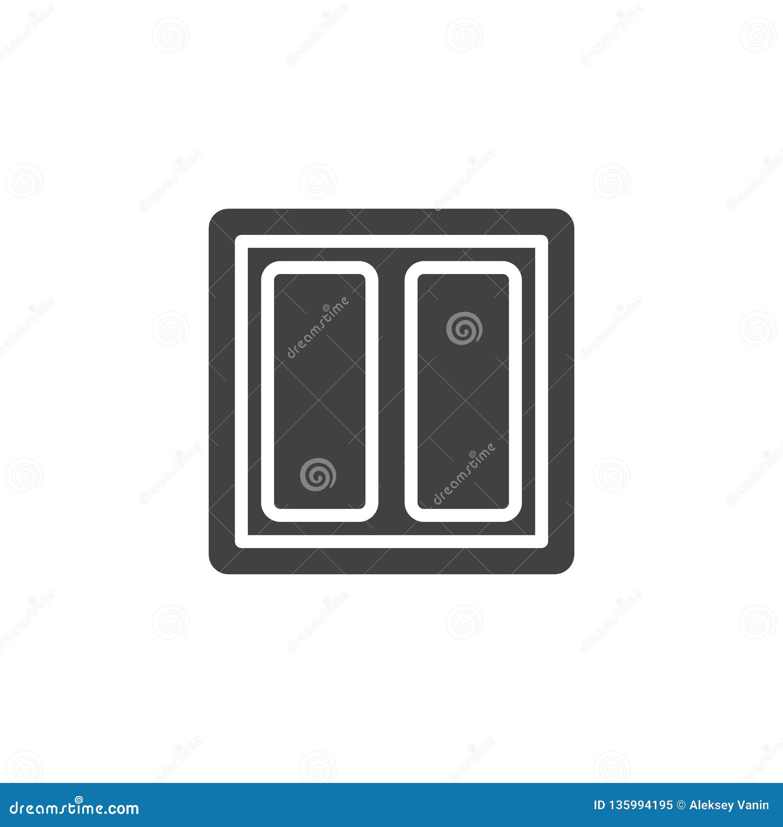 Electric Light Switch Vector Icon Stock Vector - Illustration of power ...