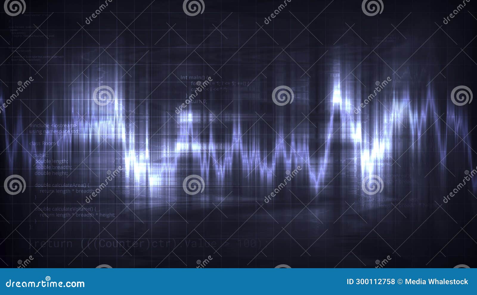 Electric Light Wave Line. Motion. Bright Glowing Line Moves with Wave ...