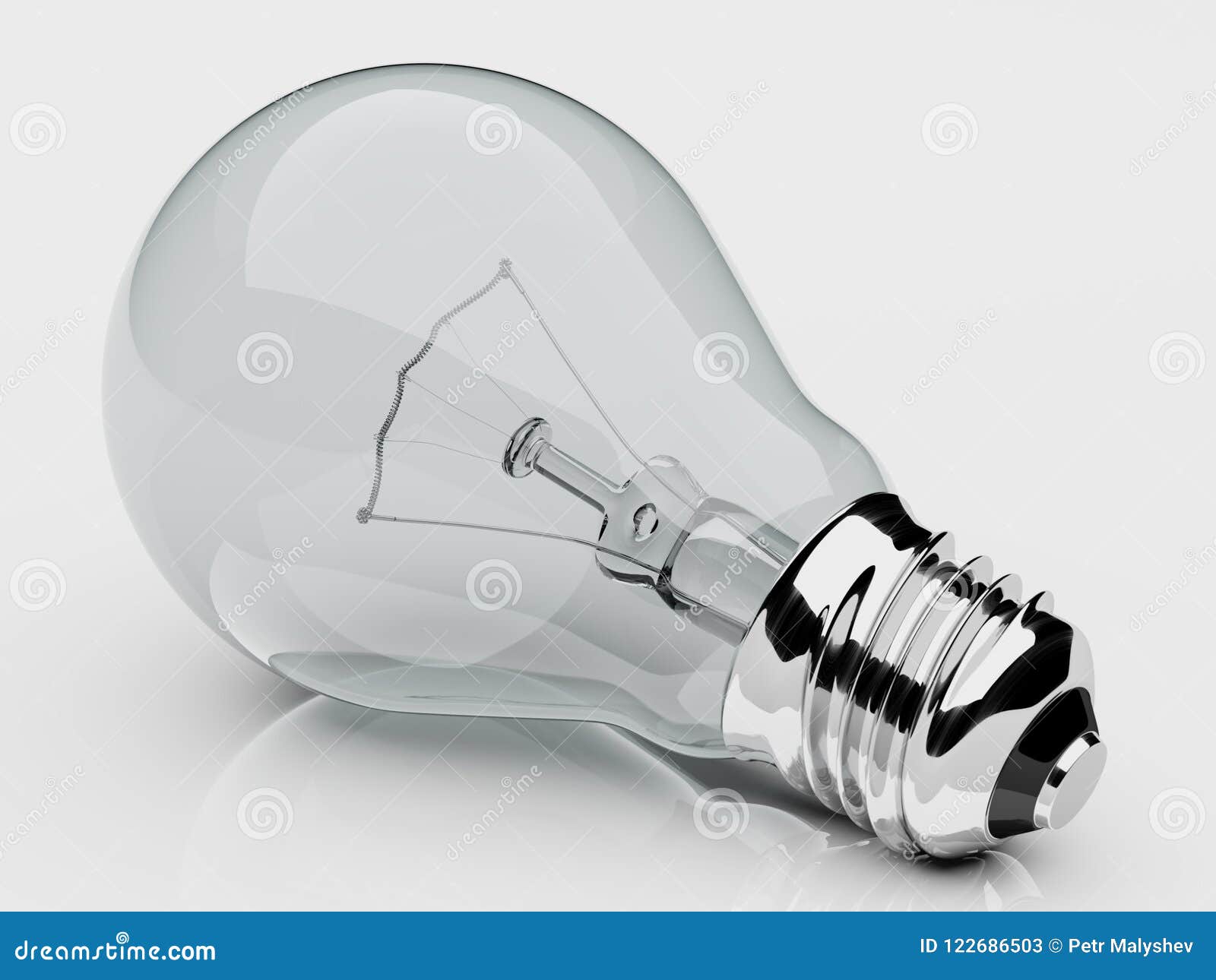Electric Lightbulb 3d Render Stock Illustration - Illustration of gray ...