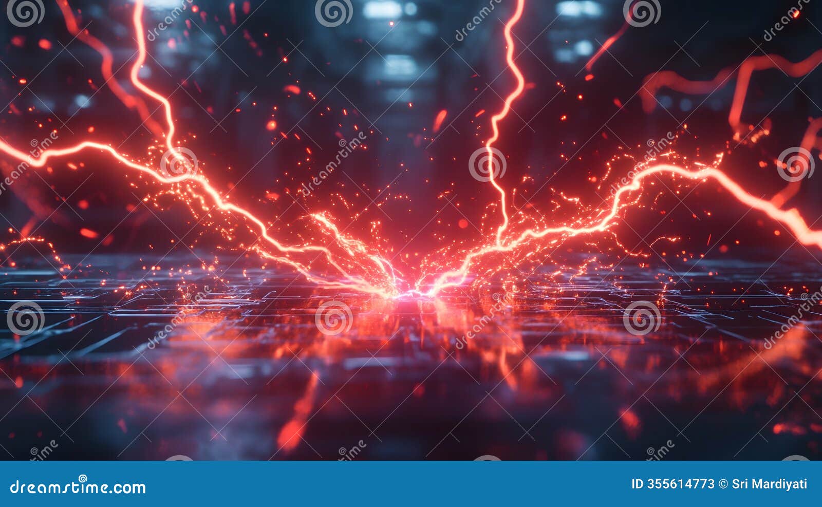 Electric Lighting, Abstract Electrical Background Stock Illustration ...