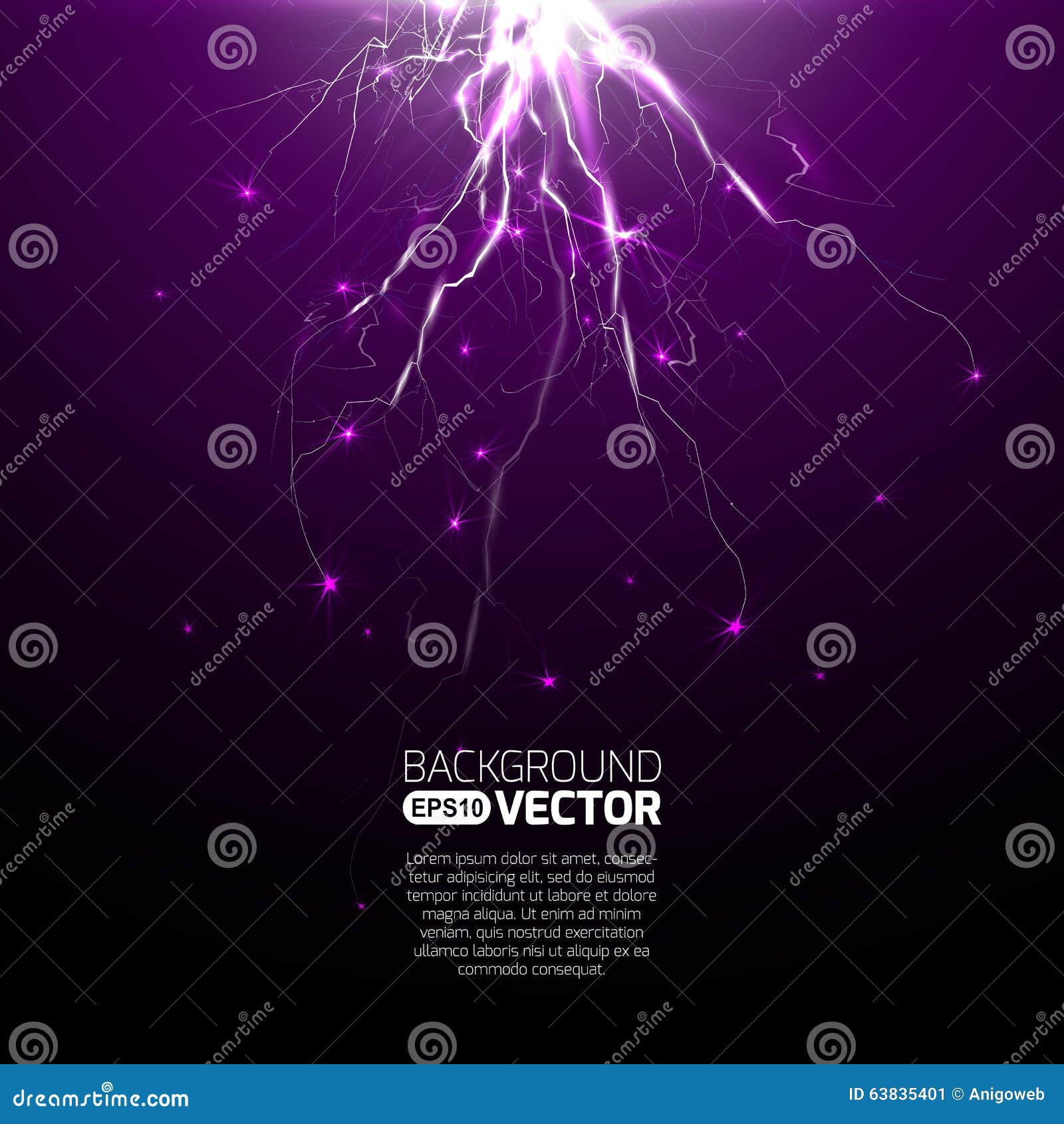 Electric Lighting Effect, Abstract Techno Backgrounds Stock Vector ...