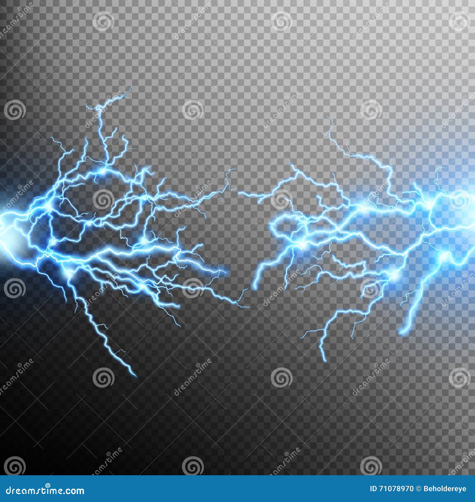 Electric Lighting Effect. EPS 10 Stock Vector - Illustration of nature ...