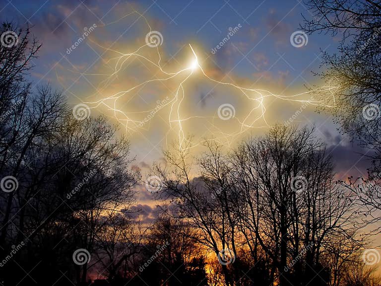 Electric Lightning. stock photo. Image of thunderbolt, electricity - 941542