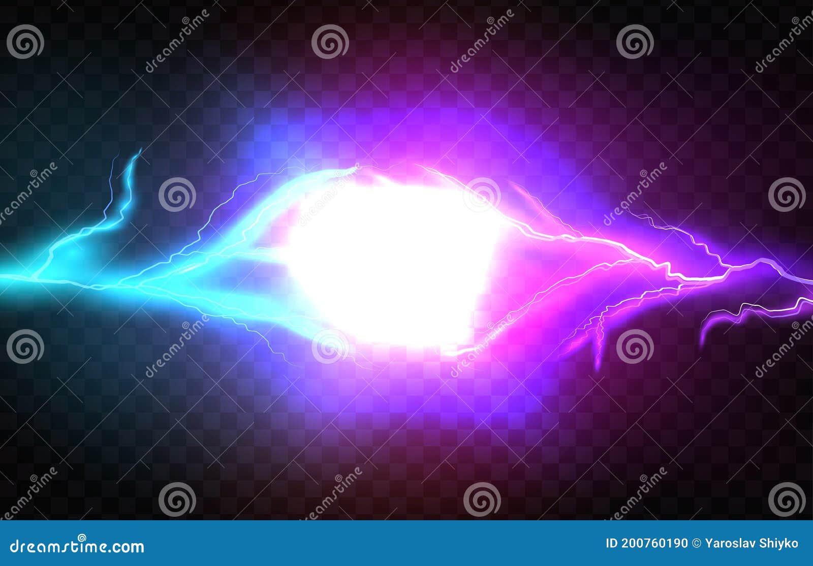 Electric Lightning Blue and Pink. Concept for Battle, Confrontation or ...