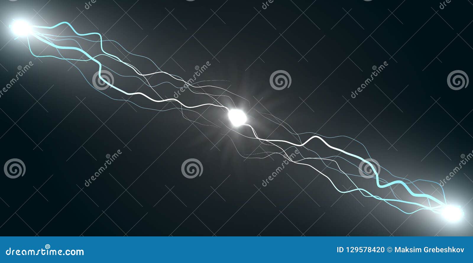 Electric lightning thunder stock illustration. Illustration of energy ...