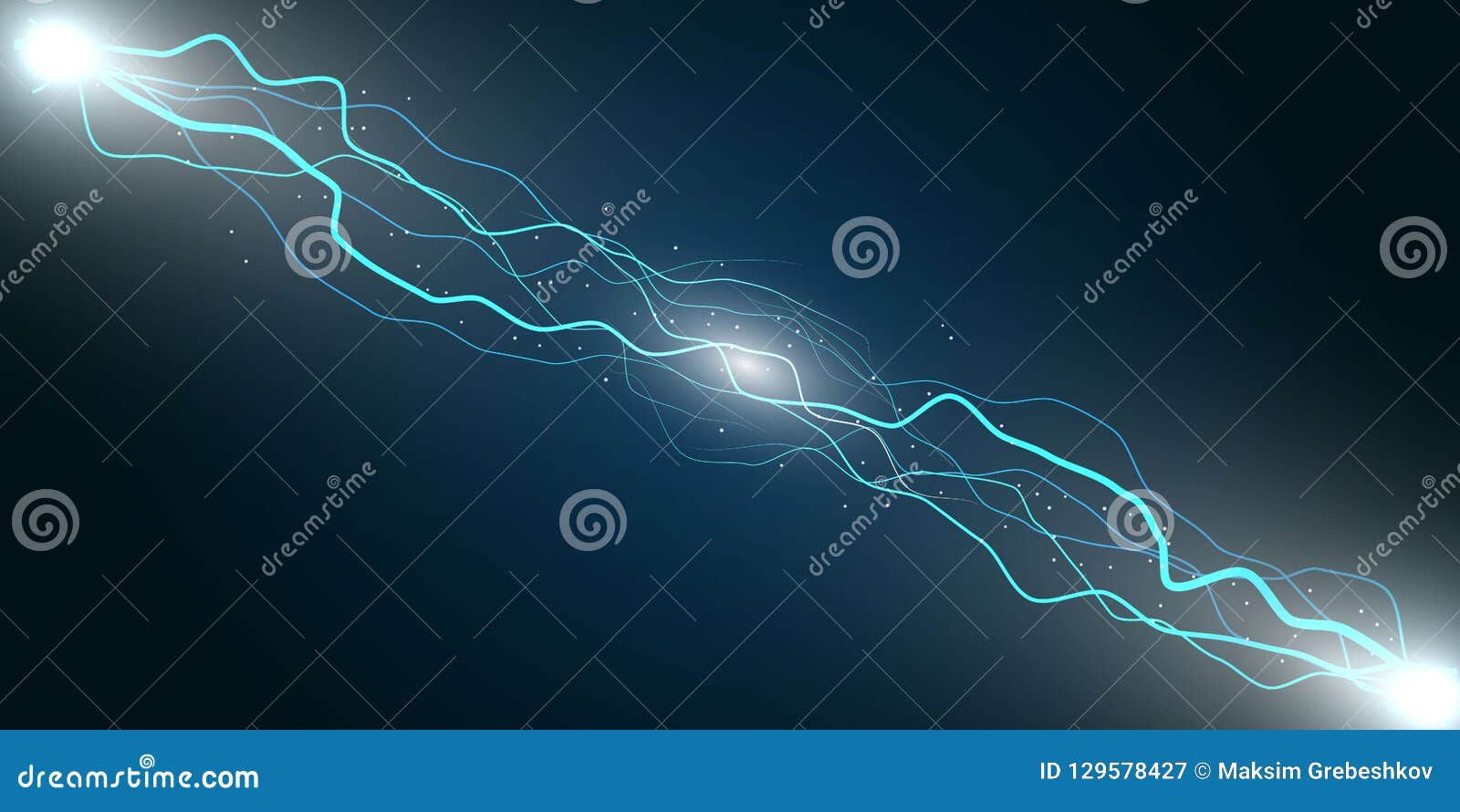 Electric lightning thunder stock illustration. Illustration of ...