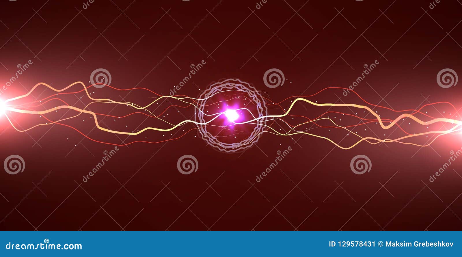 Electric lightning thunder stock illustration. Illustration of blitz ...