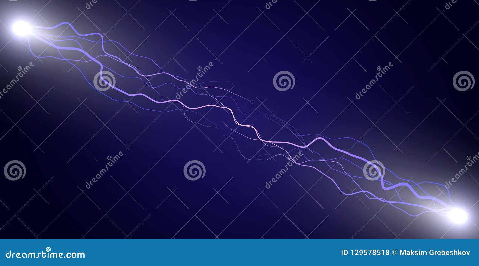 Electric lightning thunder stock illustration. Illustration of charge ...