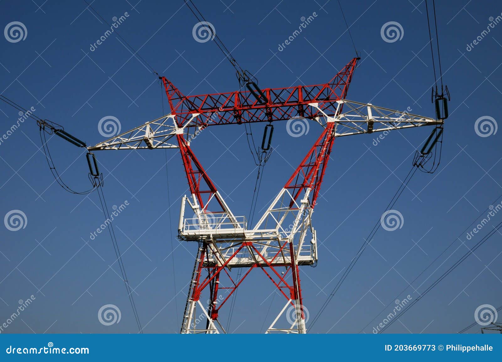 Electric line in France stock image. Image of outdoor - 203669773