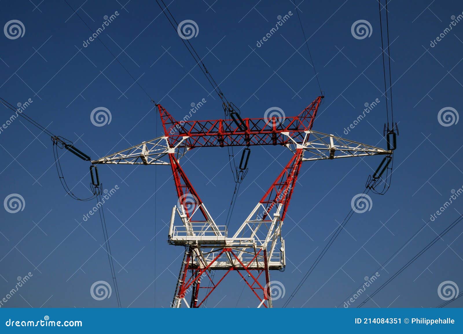 Electric line in France stock image. Image of metal - 214084351