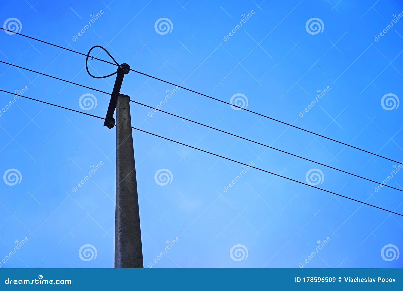 Electric line post stock image. Image of pole, wire - 178596509