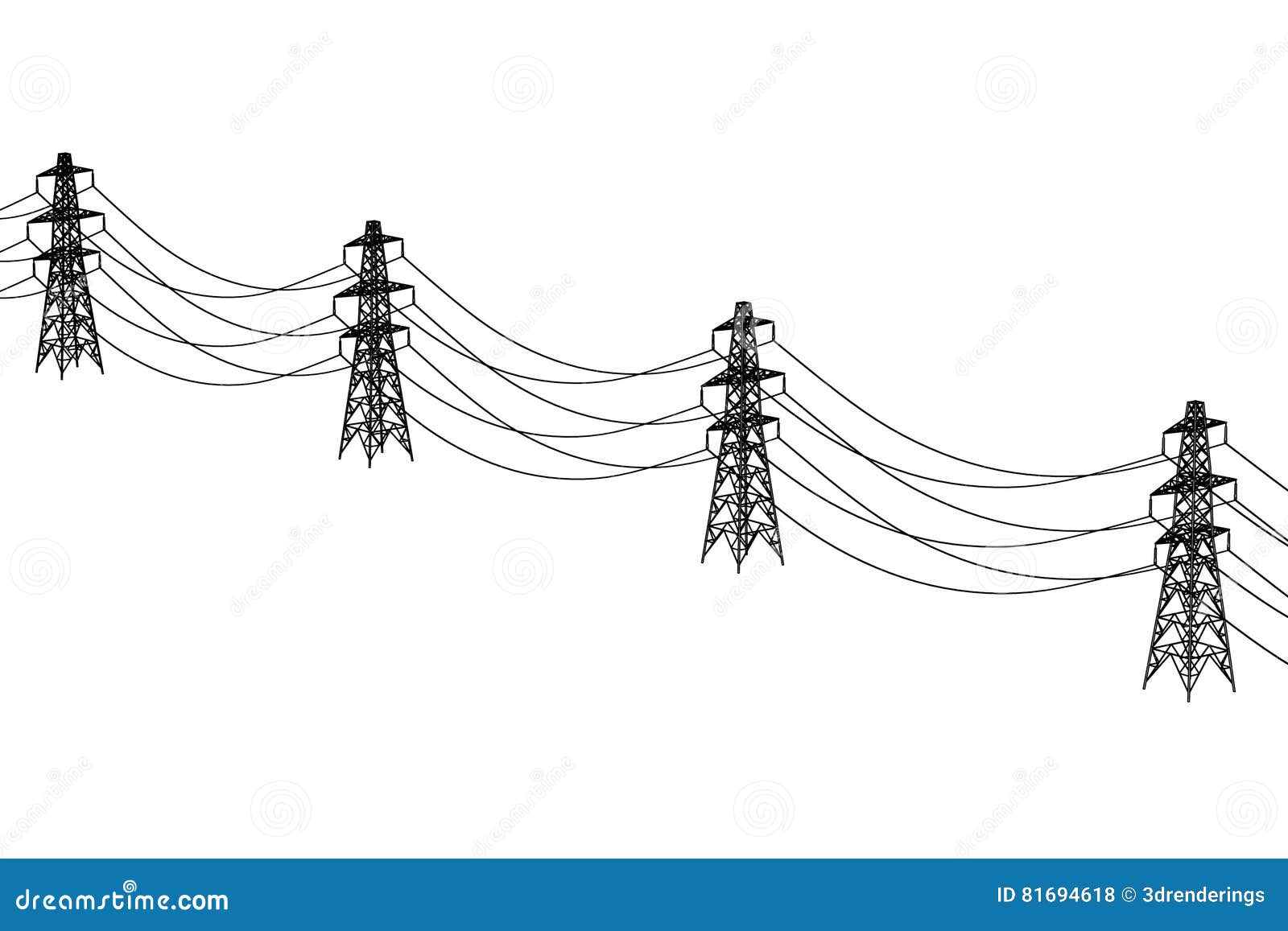 Electric lines stock illustration. Illustration of power - 81694618