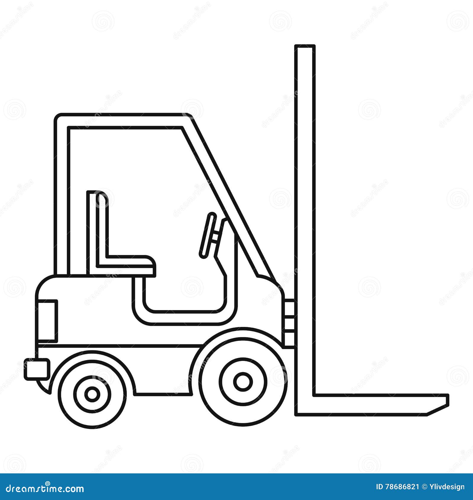 Electric Loader Icon, Outline Style Cartoon Vector | CartoonDealer.com ...