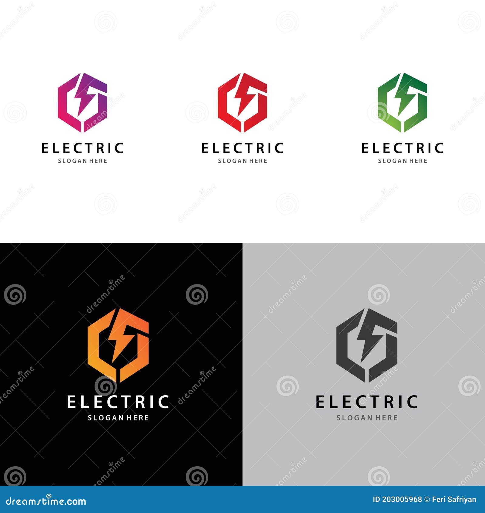Electric logo template stock illustration. Illustration of global ...