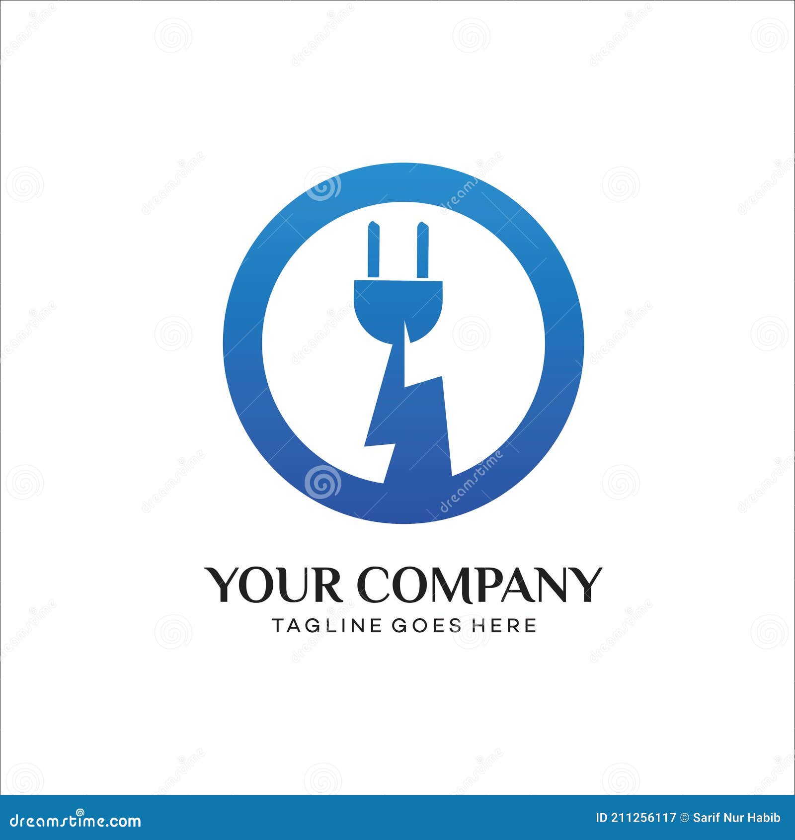 Abstract Rounded Electric Logo Stock Vector - Illustration of light ...