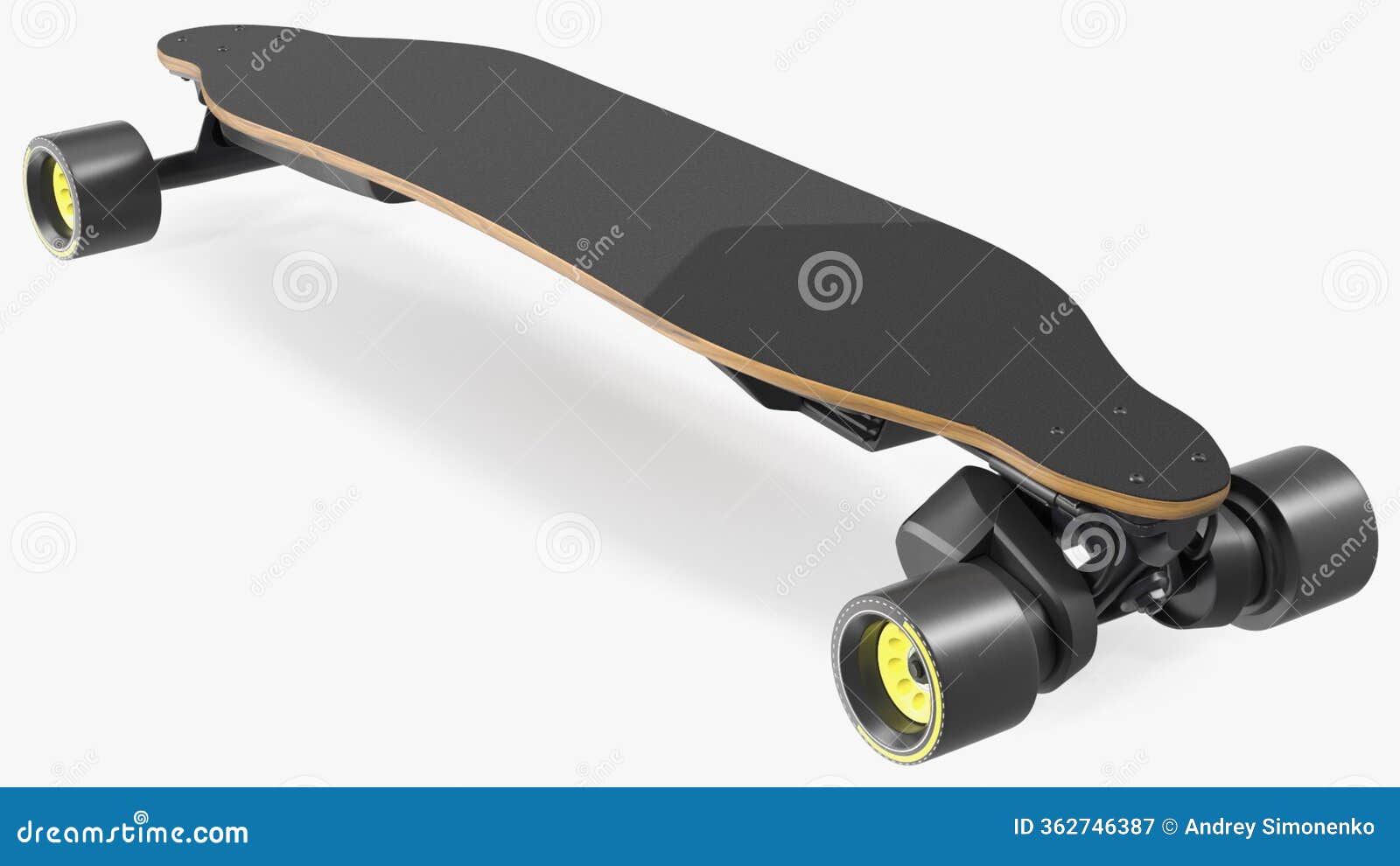 Electric Longboard with Advanced Wheel Design and Features Stock Image ...