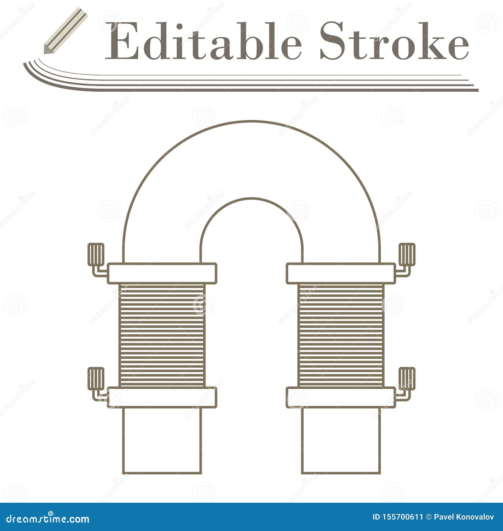 Electric Magnet Icon stock vector. Illustration of icon - 155700611