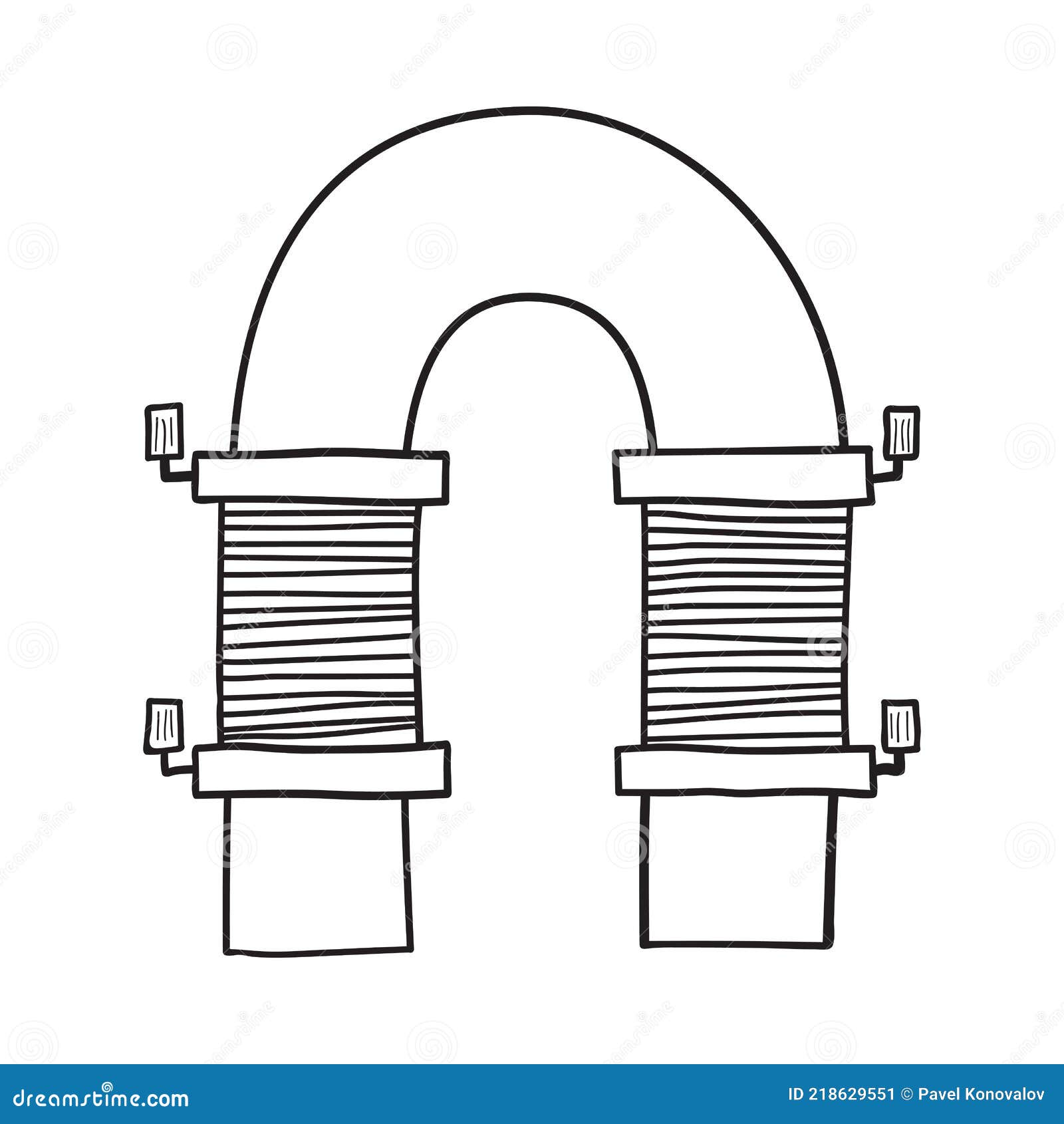 Electric Magnet Icon stock vector. Illustration of direction - 218629551