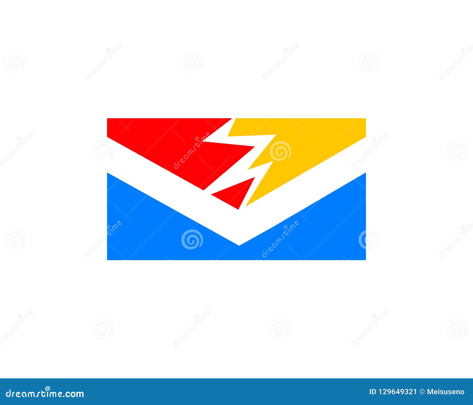 Electric Mail Icon Logo Design Element Stock Vector - Illustration of ...