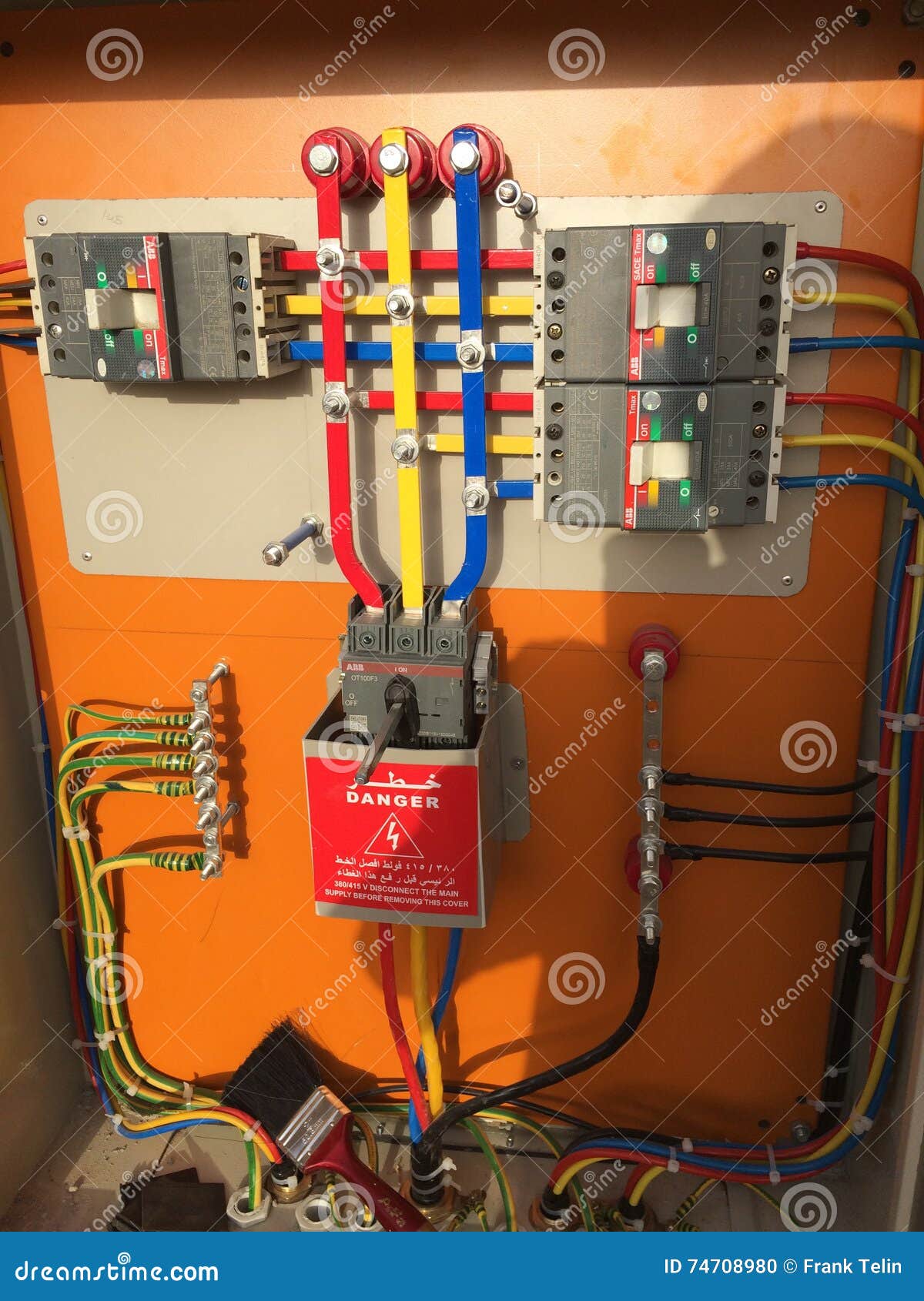 Electric main Distribution stock photo. Image of termination - 74708980