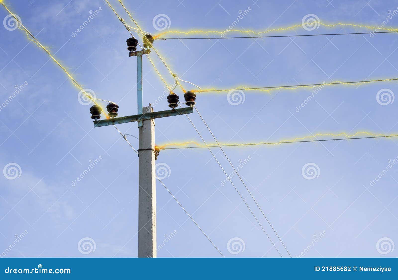 Electric main energised. stock illustration. Illustration of electrical ...