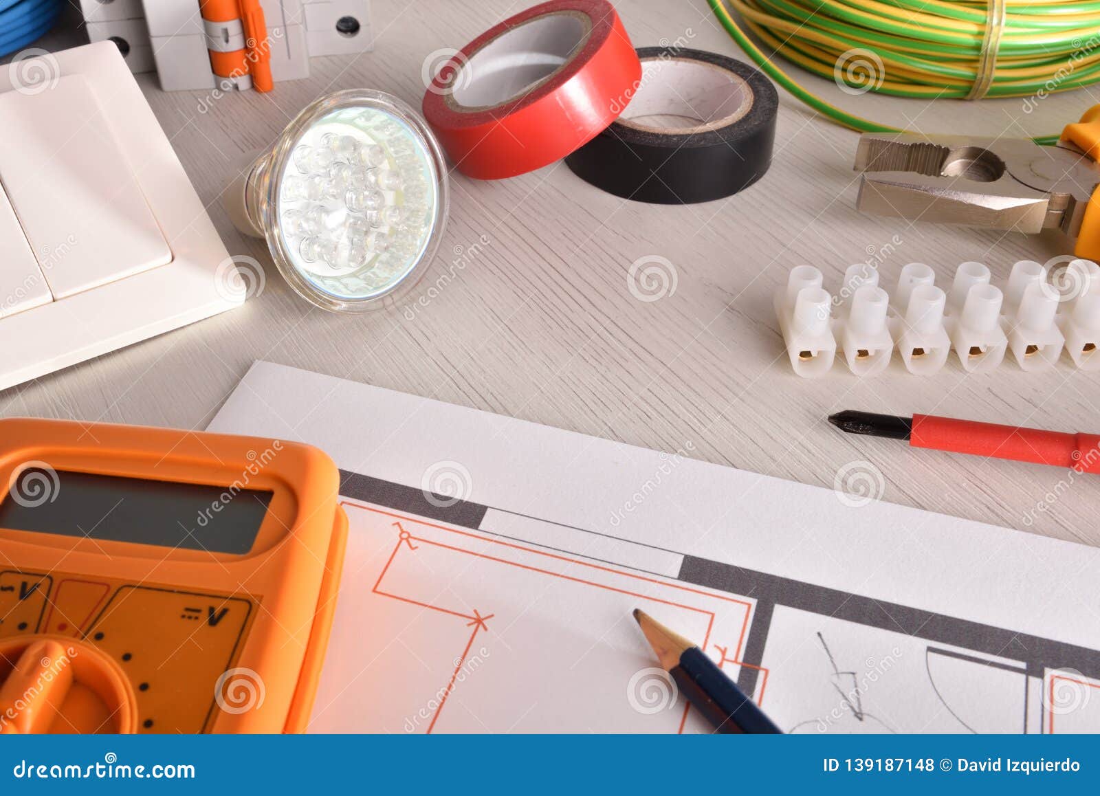 Electric Material for Installation in Housing Stock Photo - Image of ...
