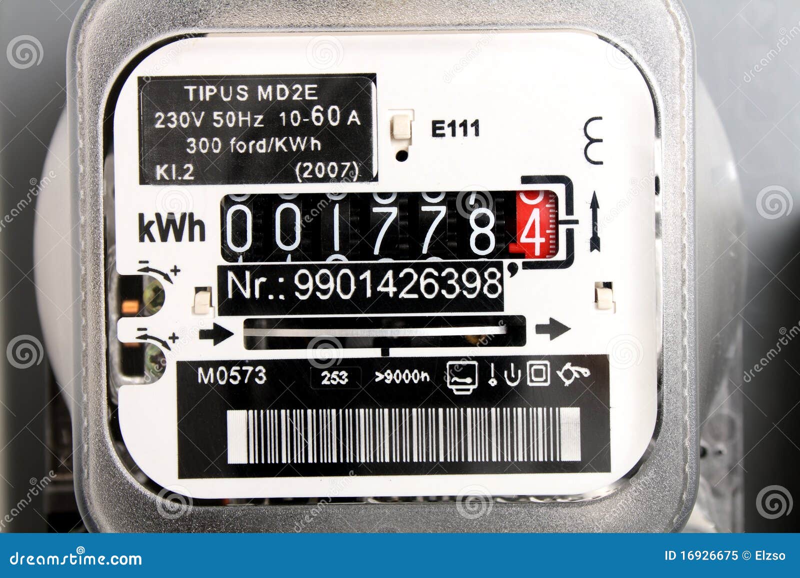 Electric meter stock image. Image of electric, electromechanical - 16926675