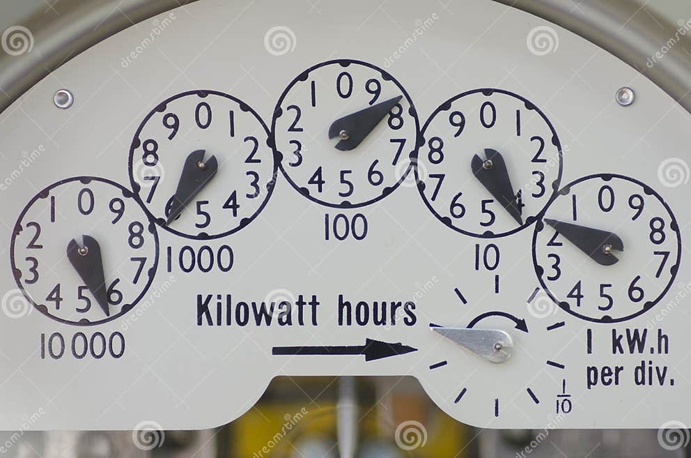 Electric Meter stock image. Image of macro, meter, kilowatts - 27795679