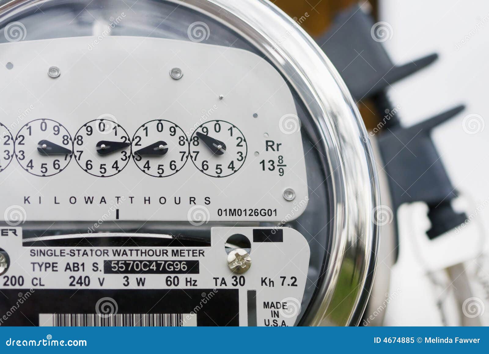 Electric Meter stock image. Image of kilowatt, amount - 4674885
