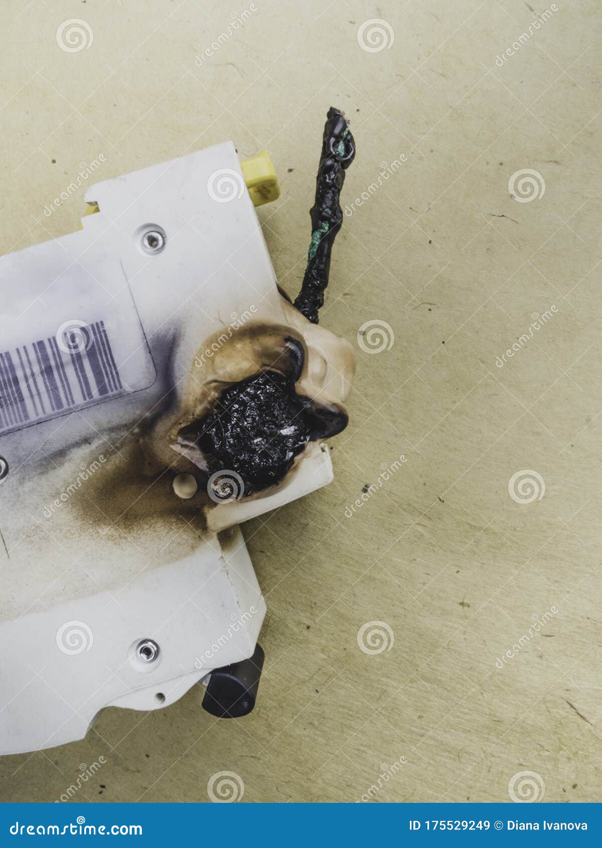 Electric Meter Appliance Melted Stock Image - Image of burn, instrument ...