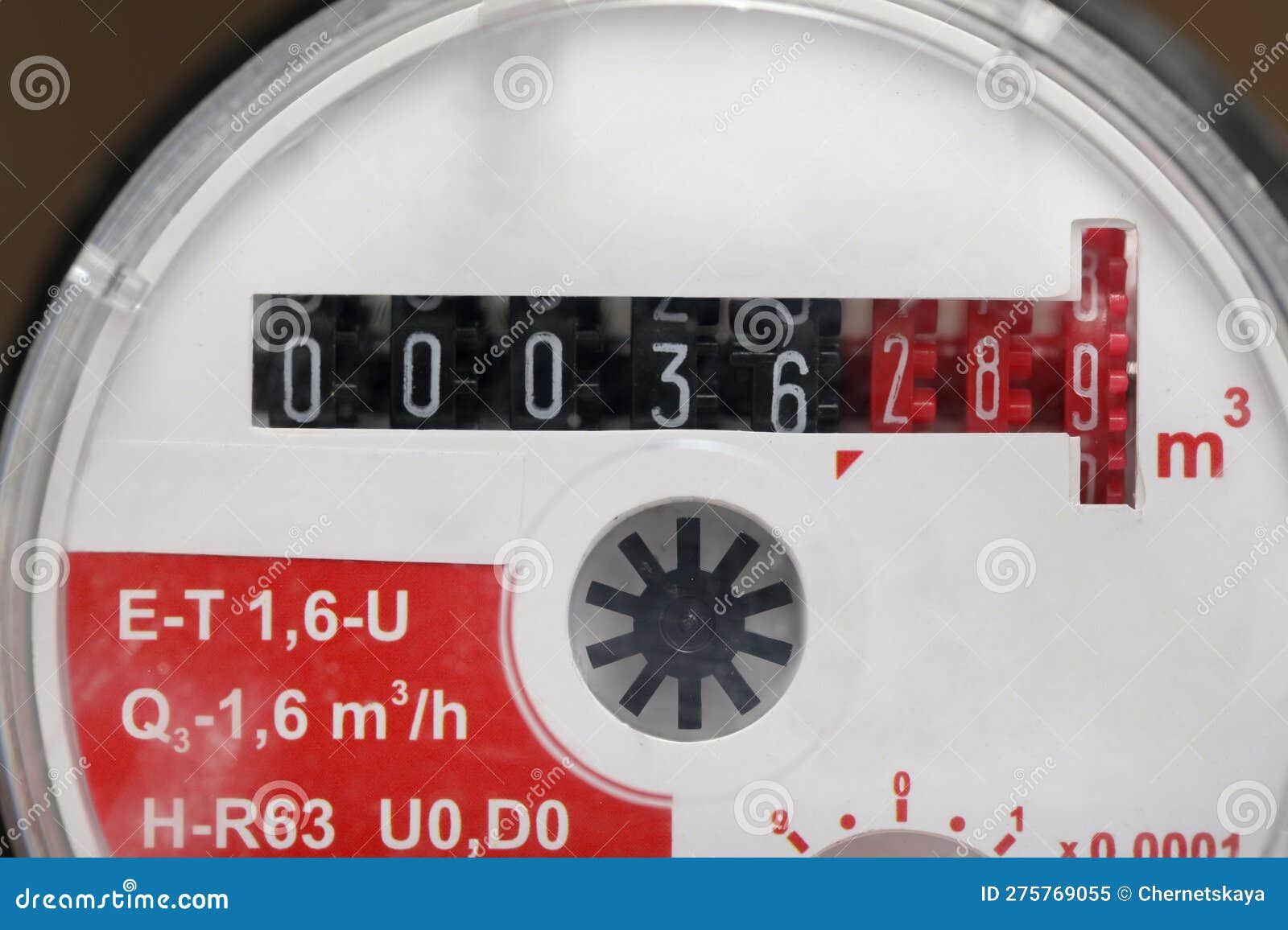 Electric Meter on Blurred Background, Closeup View. Water Measuring ...