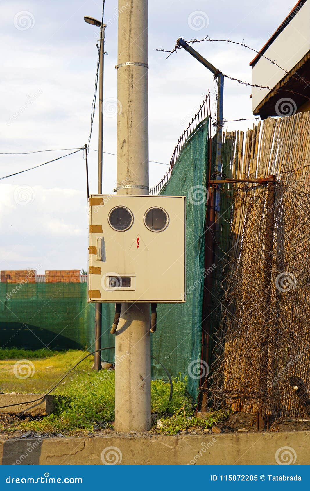 Electric meter box stock image. Image of board, power - 115072205