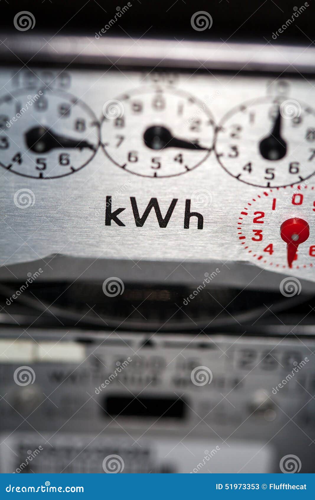 Electric meter close-up stock image. Image of current - 51973353
