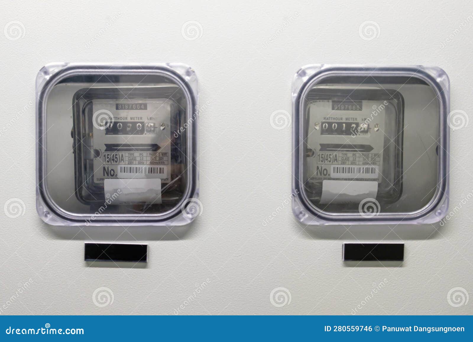 Electric Meter Control Room in Building, Electrical Meter Measurement ...